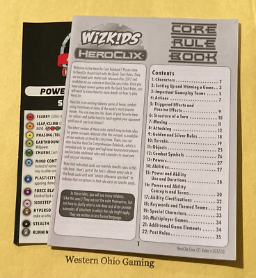 Heroclix 2017 Core Rule Book & Power and Abilities Guide NEW | eBay