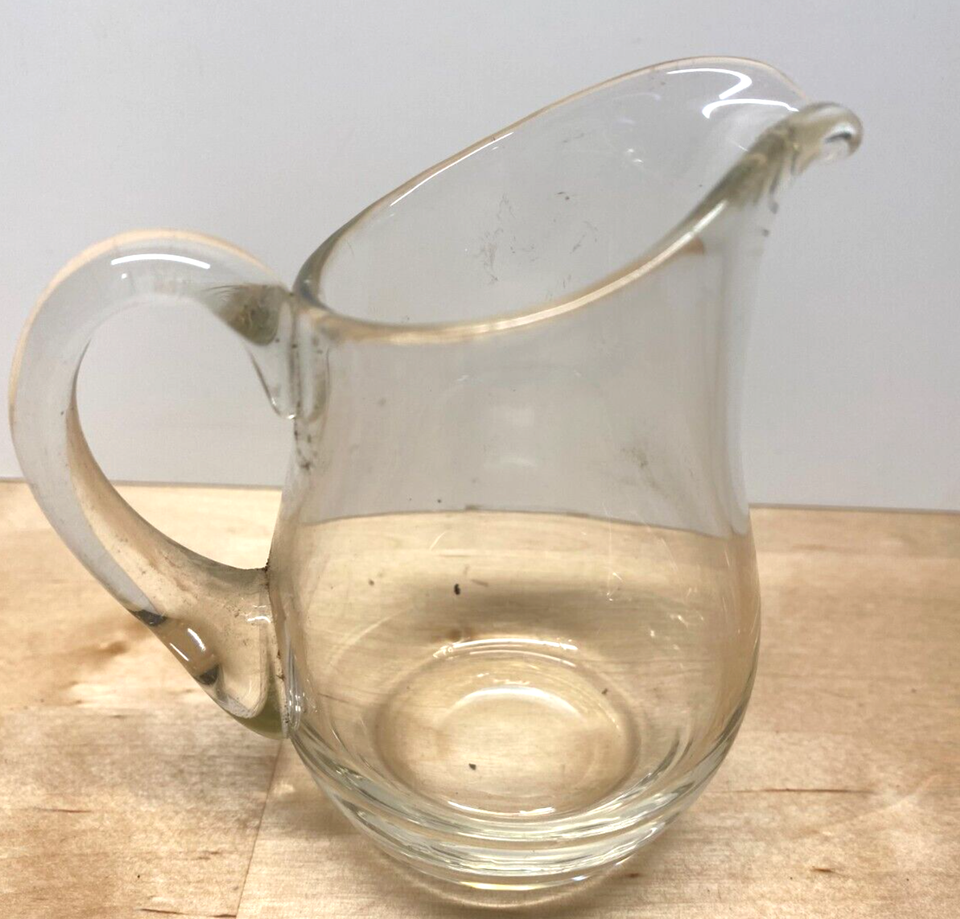 Miniature Glass Pitcher Vintage Creamer Jar, Dollhouse Pitcher, Sauce ...