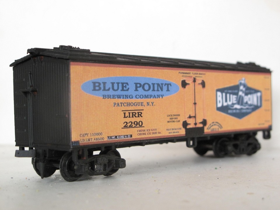 HO SCALE CUSTOM LETTERED BLUE POINT BEER 🍺🍺🍺 REEFER ALSO AVAIL IN O ...