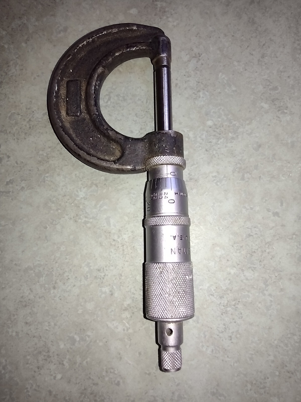 VINTAGE CRAFTSMAN 0-1" MICROMETER CALIPER TOOL W/FLAT ANVIL - MADE IN ...