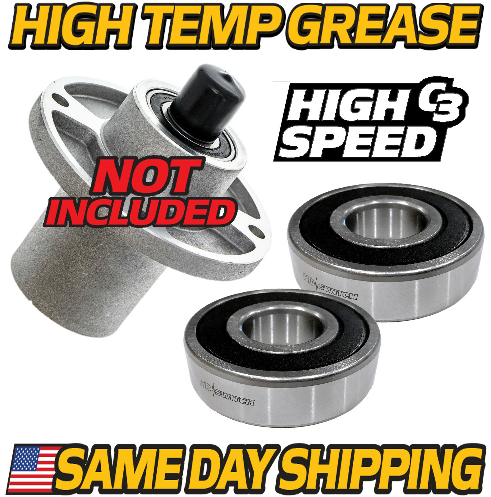 (2 Pack) Spindle Rebuild Kit fits Hustler 604249 X-ONE 931949 931956 ...