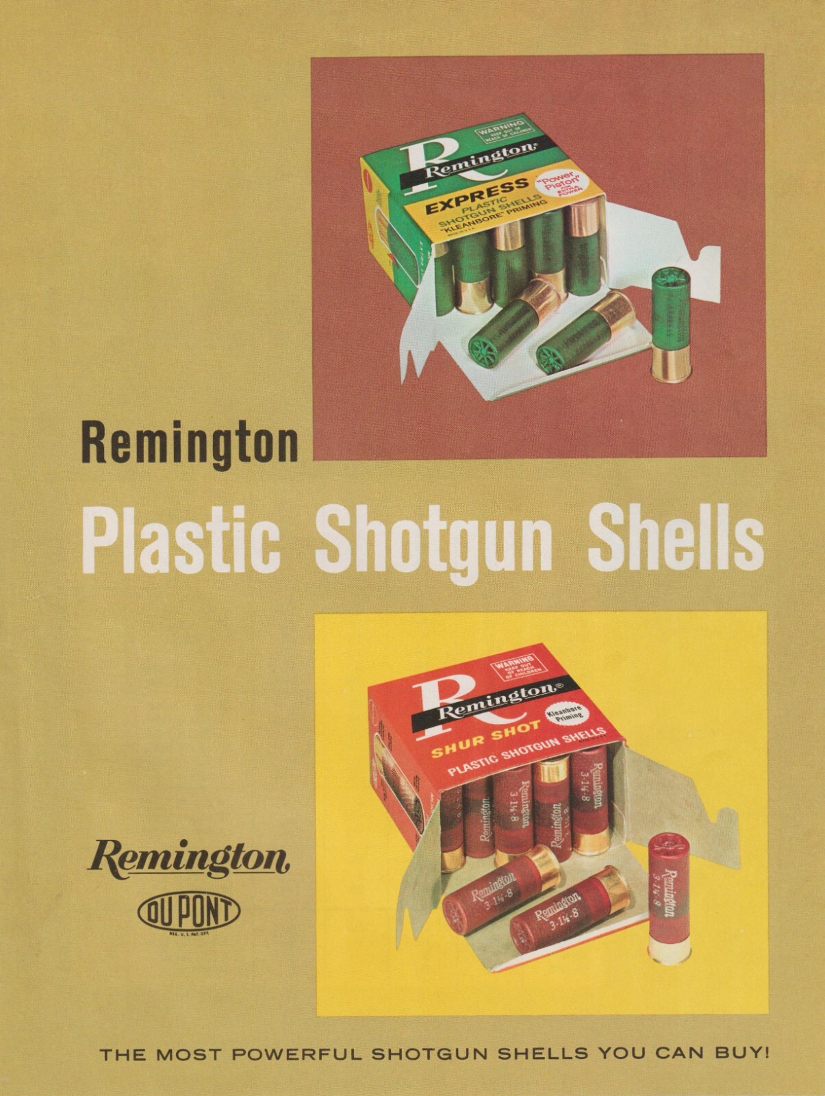 VINTAGE REMINGTON FIREARMS BROCHURE PRINT AD 1965 Plastic shotgun ...