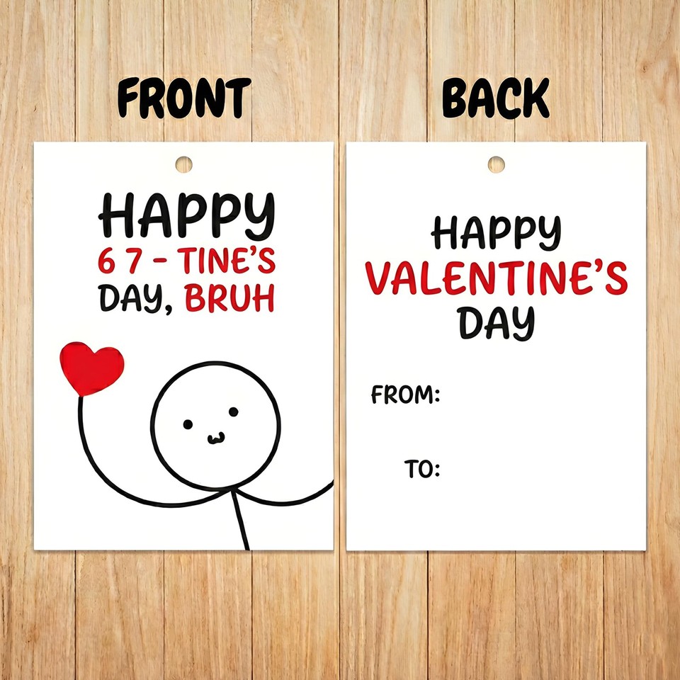 24 Pcs Valentines Gift Tags with Stickers & String, Funny Small, 24 | eBay