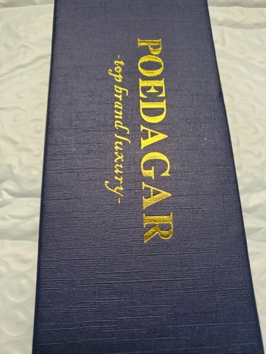 POEDAGAR Men's 44mm Quartz Fashion Watch Day/Date, Crystal Indices NEW ...