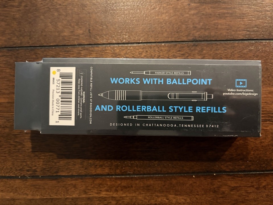 BIg Idea Design Dual Side Click Pen - Brass - New/Unopened | eBay