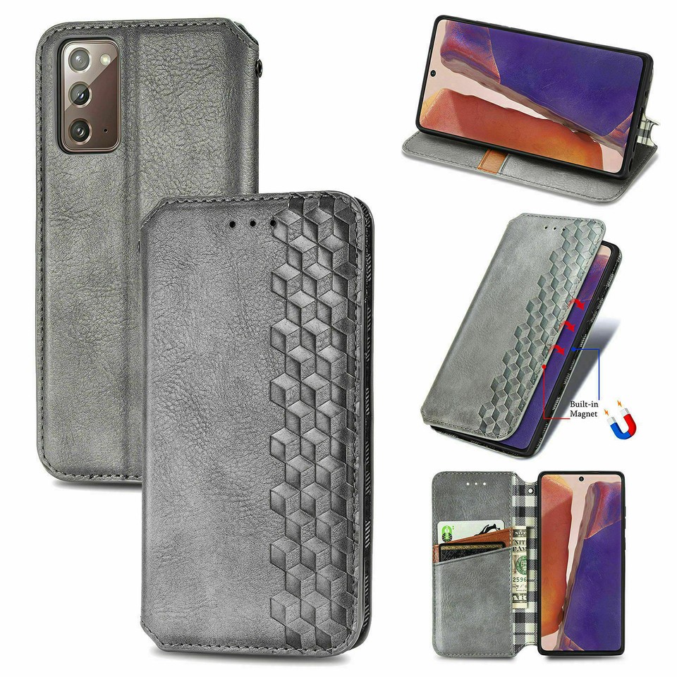 For Samsung Galaxy Note 20 Note 20 Ultra Leather Wallet Magnetic Flip ...