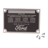 Ford Data Plate