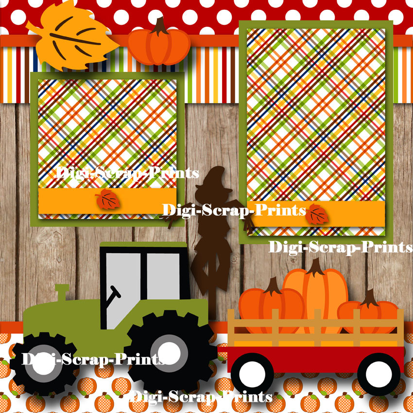 FUN DAYS OF FALL autumn 2 premade scrapbook pages paper piecing LAYOUT ...