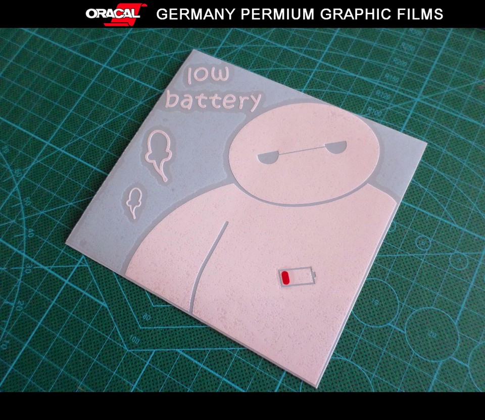 Funny Baymax Sticker low battery Electric Vehicle TESLA Model 3 S X Y ...