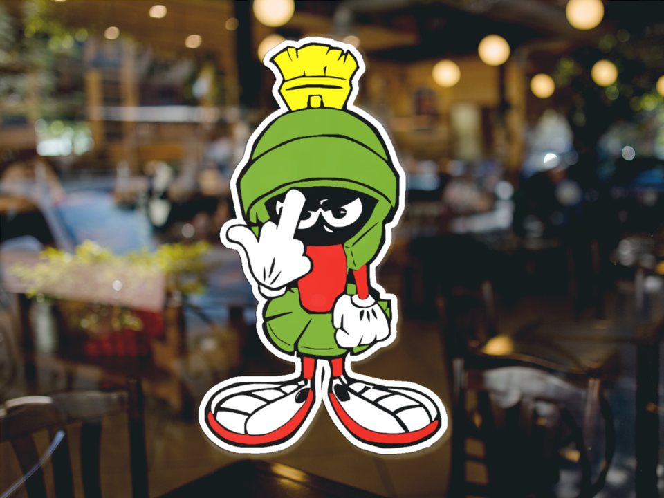 Marvin the Martian Decal Graphic 3M Vinyl Laptop Large Bumper Sticker ...
