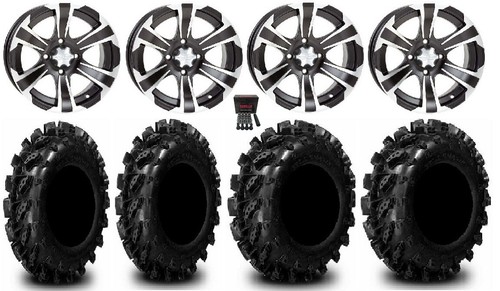 ITP SS312 14" Wheels Black 27" Swamp Lite Tires Yamaha Grizzly Rhino | eBay