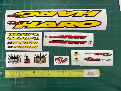Haro group1 bmx sticker decals solid yellow | eBay Australia