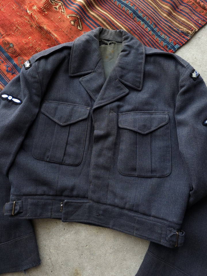 Vintage WW2 Royal Canadian Air Force RCAF Blue Eisenhower Style Jacket ...