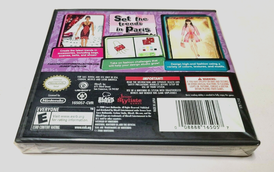 Fashion Studio: Paris Collection (Nintendo DS, 2009) NEW DSL DSI 2DS ...