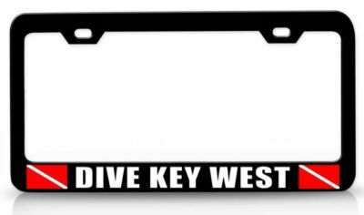 DIVE KEY WEST Scuba License Plate Frame-CAN PERSONALIZE | eBay