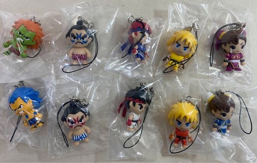 Street Fighter figure strap key chain Lot 10 set Ryu Chun Li capcom ...