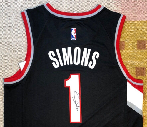 Anfernee Simons Signed Autograph Portland Trail Blazers Jersey NBA USA ...