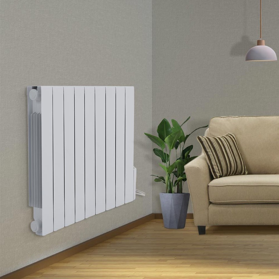 Oil Filled Electric Radiator Wall Mounted Portable Heater Thermostat ...