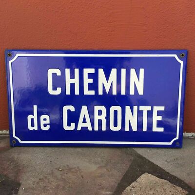 Old French Street Enameled Sign Plaque - vintage caronte | eBay
