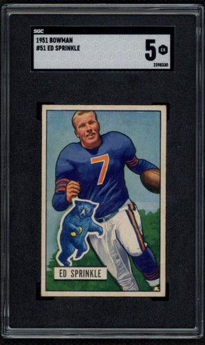 1951 Bowman #51 Ed Sprinkle ** Chicago Bears ~ SGC 5 | eBay