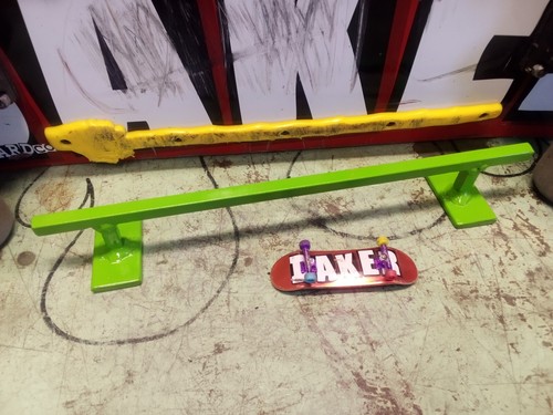 13" Long DIY Fingerboard Rail Kawasaki Green Square Rail #1 | eBay