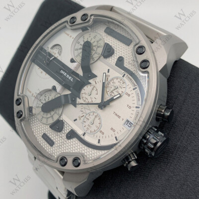 Diesel DZ7421 Mr. Daddy 2.0 Chronograph Silver Stainless Steel Men's ...