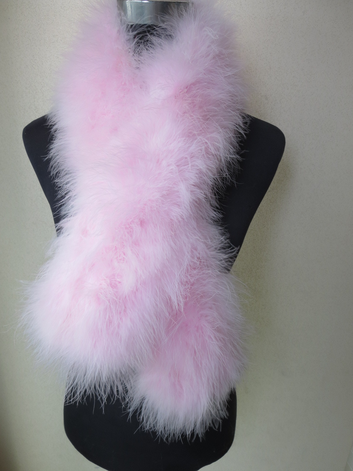 Real Ostrich Feather Fur Scarf Winter Warm Neckerchief Fluffy Soft Pink ...