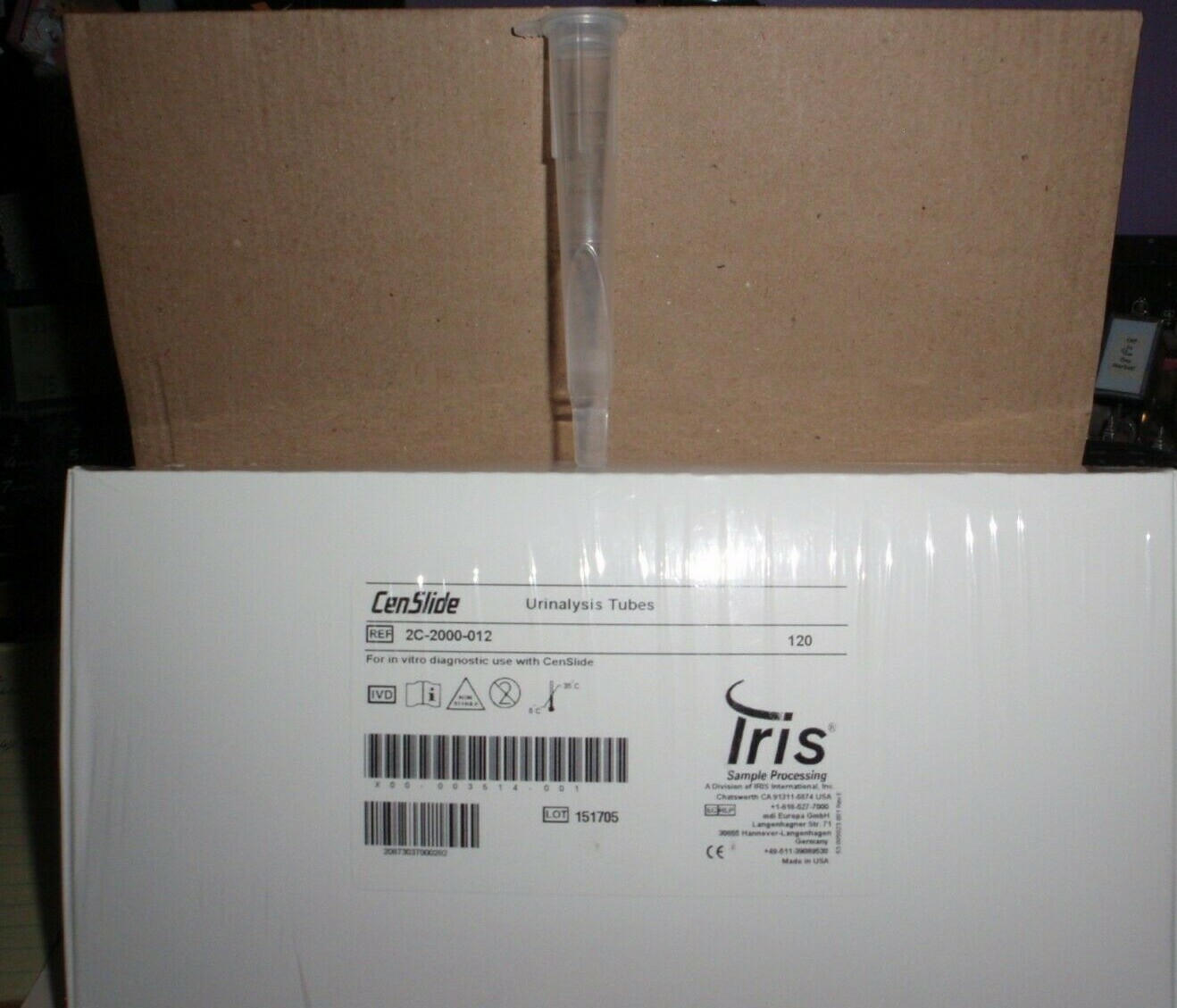 CENSLIDE URINALYSIS TUBES FOR CENSLIDE CENTRIFUGE 5 ML TUBES 120 COUNT ...