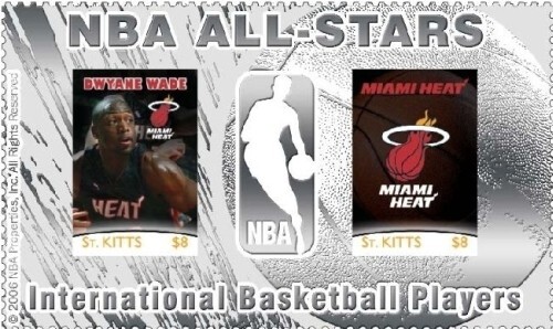 Saint Kitts 2007 - NBA All Stars - Dwayne Wade Miami Heat, Souvenir ...