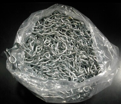 100 ft. Steel Jack Chain #12 Zinc Plated Single Twisted Working Load 12 ...