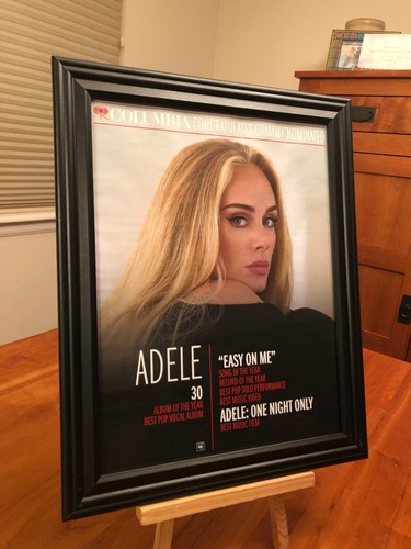 BIG 10x13 FRAMED ORIGINAL ADELE "30" / "EASY ON ME" 2022 LP ALBUM CD PROMO AD | eBay