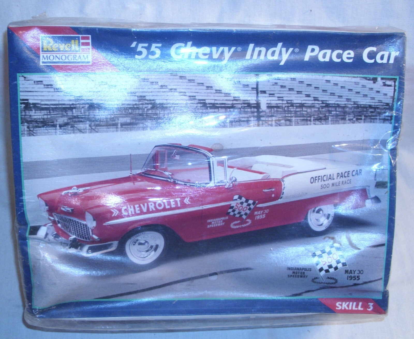 REVELL 55 CHEVY INDY PACE CAR CONVERTIBLE MODEL KIT 1:25 85-2496 SEALED ...