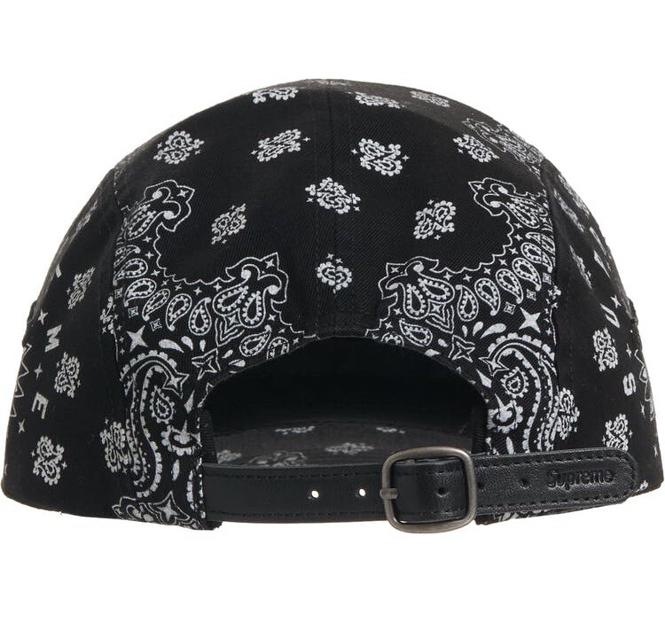 Supreme Bandana Camp Cap - Black SS21 🔥New-Never Worn Supreme Bandana Camp Cap - Black SS21 🔥New-Never Worn