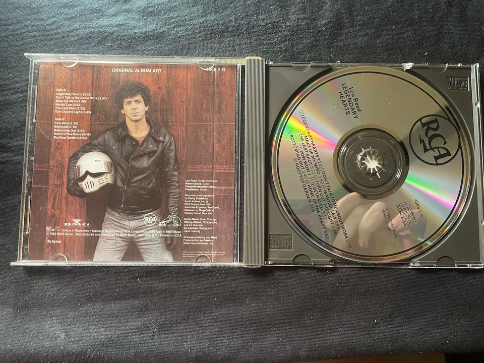 $1 CD LOU REED LEGENDARY HEARTS GLAM VELVET UNDERGROUND | eBay