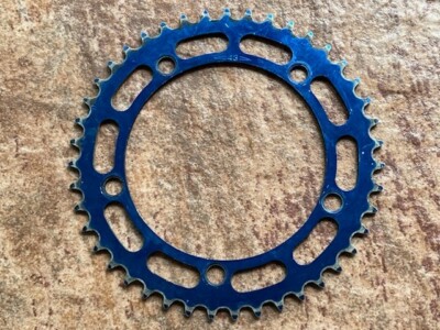 Rare 1980s Blue Anodized 41T CHAIN RING Old School BMX Chain Wheel ...