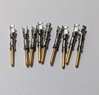 Lot of 10 66099-4 Pin Contact Gold Crimp 16-18 AWG Stamped | eBay