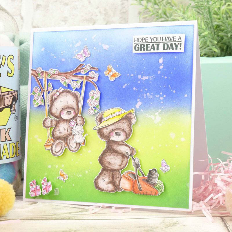 Lovely Bears Friends Clear Stamps Seal Embossing Stencil Album Craft ...