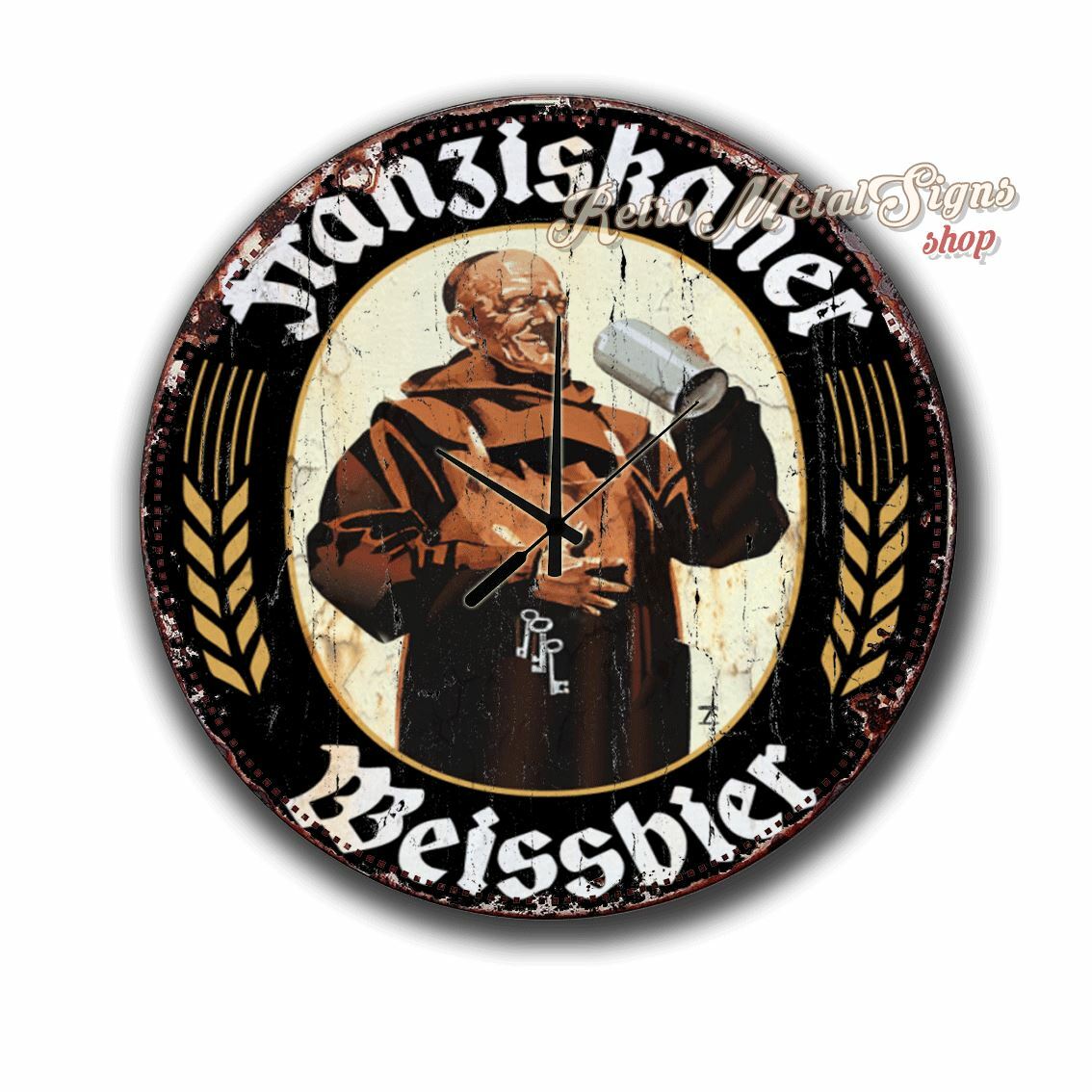 Franziskaner Lager Beer vintage 300X300 12" DIAMETER METAL TIN SIGN ...
