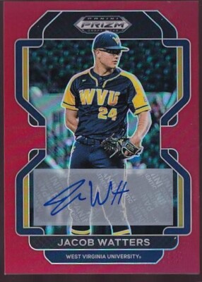 2022 Prizm Draft Picks Base Auto Prizms Red #124 Jacob Watters 36/50 | eBay