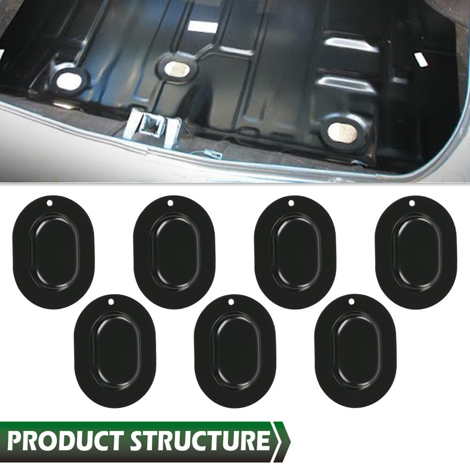New 7PC Metal Trunk Floor Pan Drain Plug Plate Set Firebird Camaro GTO ...