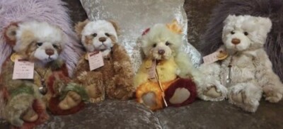 * Set Of 4 Charlie Bears Seasons Toffee Apple Ice Lolly Hot Cross Bun ...