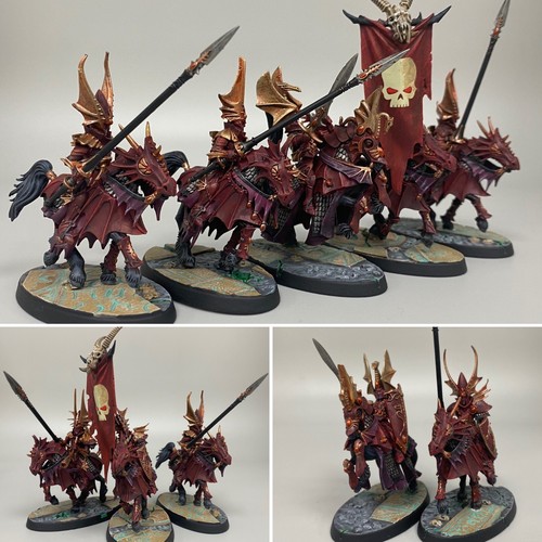 5 CONVERTED BLOOD KNIGHTS HIGH ELF DRAGON PRINCES UNDEAD WARHAMMER AGE ...