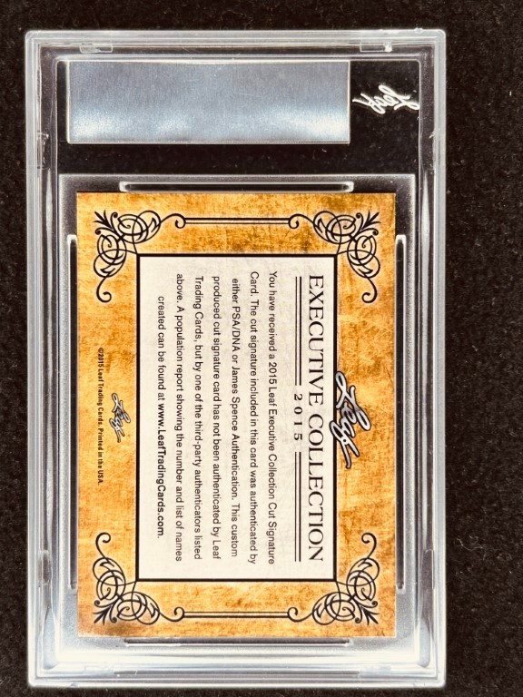 Ace Parker 2015 Leaf Masterpiece Cut Signature signed autographed card ...