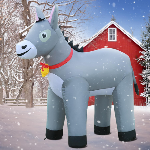 6FT Donkey Inflatables Christmas, Blow up Animals Cute, Decorations ...