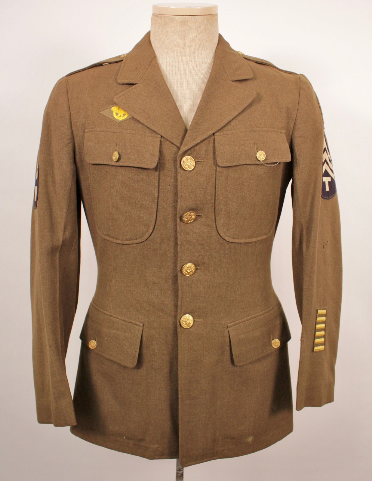Men's WWII 1940s Wool US Army Tunic Uniform Jacket WW2 Amphibious ...