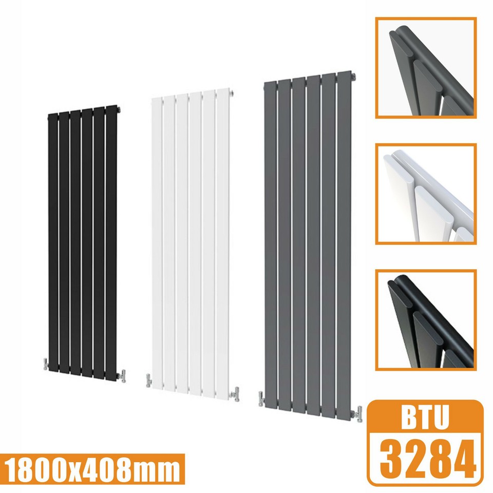 Modern Flat Panel Radiator Vertical Design Tall Upright Central Heating ...