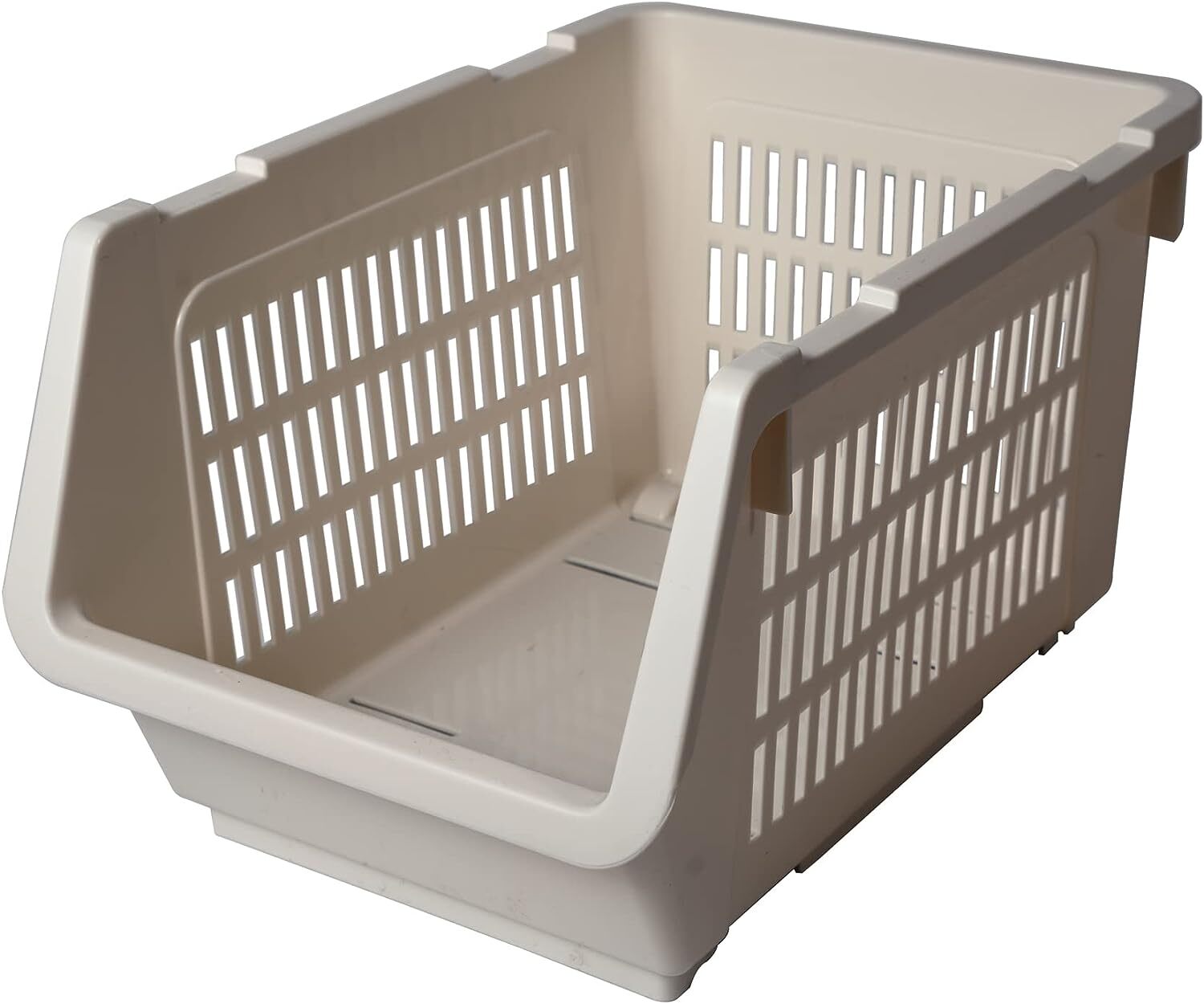 Plastic Stacking Wheel Basket Set Kitchen Office Storage Rack Stackable ...