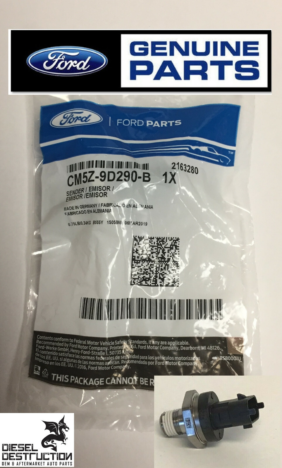 Ford Oil Pressure Sending Unit Switch CM5Z-9D290-B | Genuine OEM ...