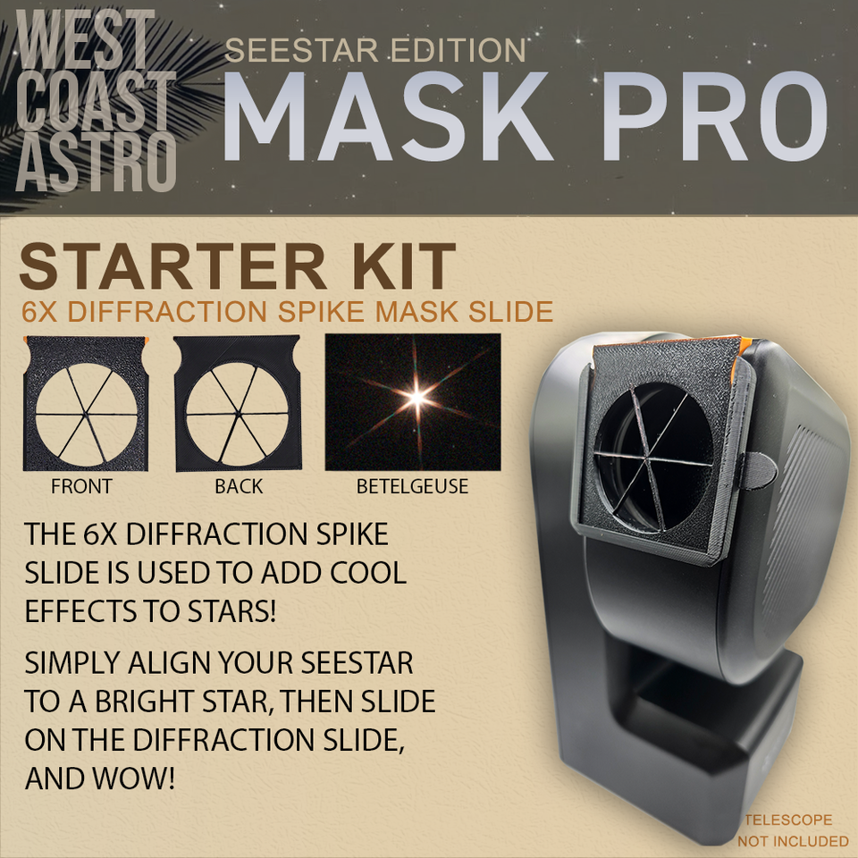 ZWO Seestar S50 - MASK PRO System Starter Kit (Bahtinov & Diffraction ...