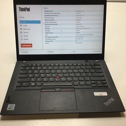 Lenovo ThinkPad T14s i7-10510 @1.80GHz | 500GB NVMe | 16GB RAM | No OS ...
